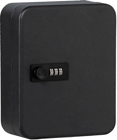 Lockable Key Box With Digital Code 20 Numbered Hooks Matte Black Fruugo Uk