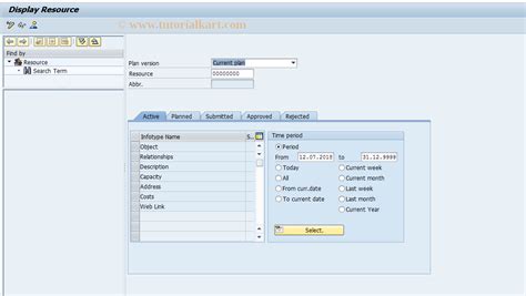 PO D SAP Tcode Display Resource
