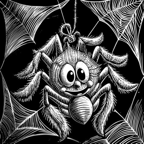 A Spider With A Spider On Its Head Premium Ai Generated Vector