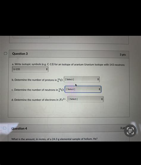 Solved A Write Isotopic Symbols E G C For An Isotope Chegg