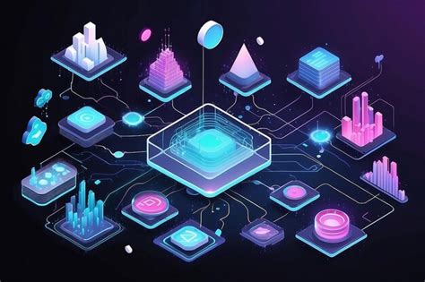 Premium Photo Isometric Big Data Flow Processing Concept Database Abstract Technology