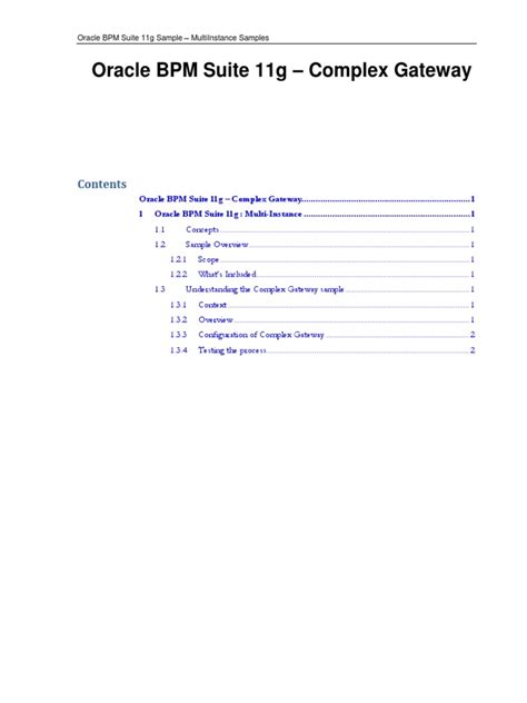 Oracle Bpm Suite 11g Sample Complex Gateway Aborts Active Paths Pdf Areas Of Computer