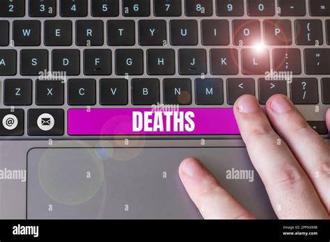 Conceptual Caption Deaths Word Written On Permanent Cessation Of All