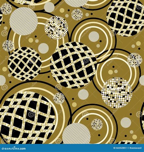 Abstract Circles Seamless Pattern Stock Vector Illustration Of Color Line 66552851