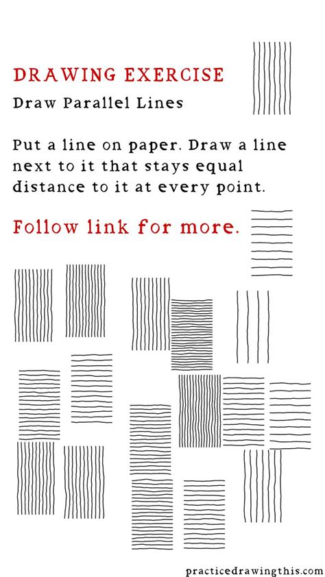 Draw Parallel Lines Drawing Exercises Art Practice Exercises Line Art Lesson