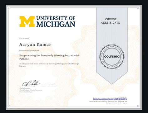 Aaryan Kumar On Linkedin Coursera Universityofmichigan
