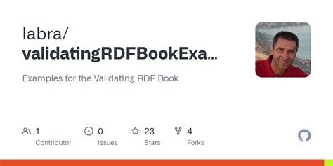 GitHub Labra ValidatingRDFBookExamples Examples For The Validating RDF Book