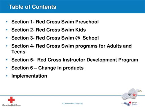 Ppt Red Cross Swim Program 2011 Review Update Powerpoint Presentation Id 412653