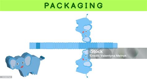 파티 호의 상자 다이 컷 코끼리 디자인 과자 사탕 작은 선물 빵집 패키지 템플릿 어떤 목적을 위한 훌륭한 디자인 생일 베이비