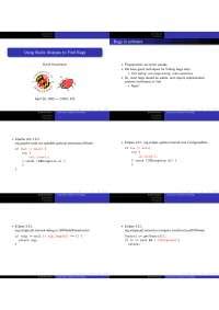 Using Statistical Analysis To Find Bugs Lecture Slides CMSC 433