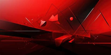 Premium Ai Image Bold Red Abstract With Interlocking Geometric Shapes