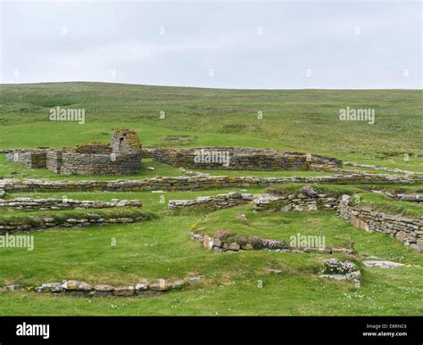 Brough Of Birsay With The Ruins Of A Pictish And Viking Settlement