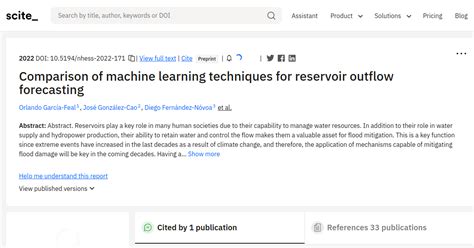 [citation Report] Comparison Of Machine Learning Techniques For Reservoir Outflow Forecasting