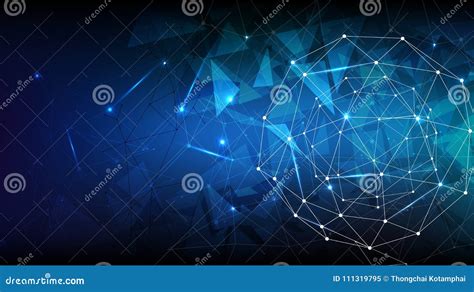 Background Abstract Polygon Data Technology Communication Vector Stock Vector Illustration Of