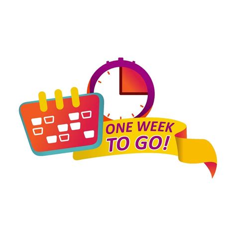 Modern Sales Countdown Banner Template That Reads One Week To Go And Colorful Vector Calendars Modern Sales Countdown Banner Template That Reads One Week To Go And Colorful Vector Calendars