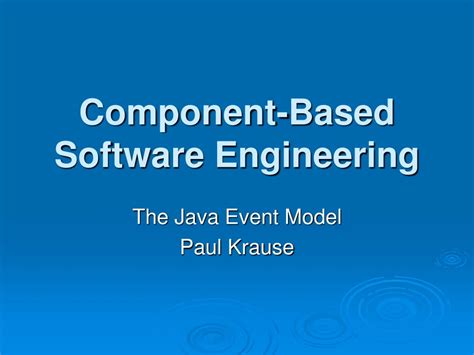 Ppt Component Based Software Engineering Powerpoint Presentation Free Download Id9224449