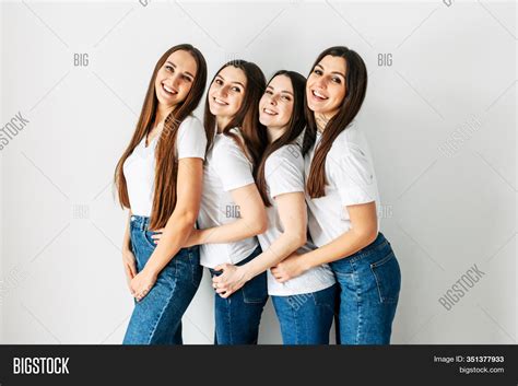 Four Girls Same Casual Image And Photo Free Trial Bigstock
