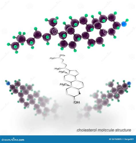 Cholesterol Molecule Structure Stock Illustration Illustration Of Cholesterol Element 56760805