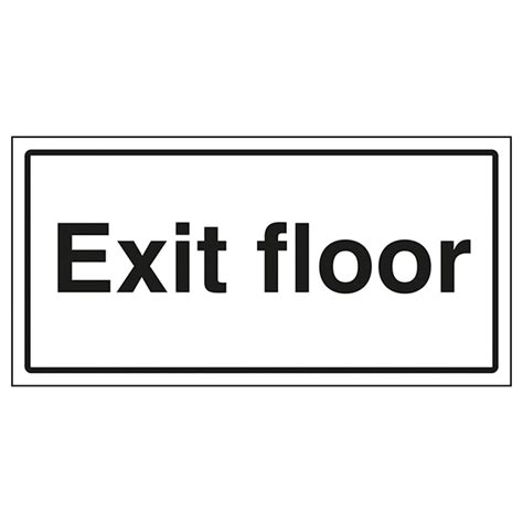 Exit Floor Stairway Signs Information Signs Safety Signs 4 Less