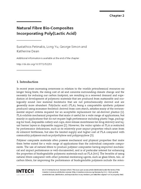 N7 Natural Fibre Bio Composites Incorporating Poly Lactic Acid