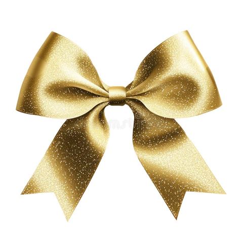 Gold Colored Bow Isolated Stock Illustration Illustration Of Leaf