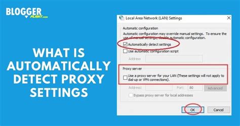 utomatically detect this network s proxy settings