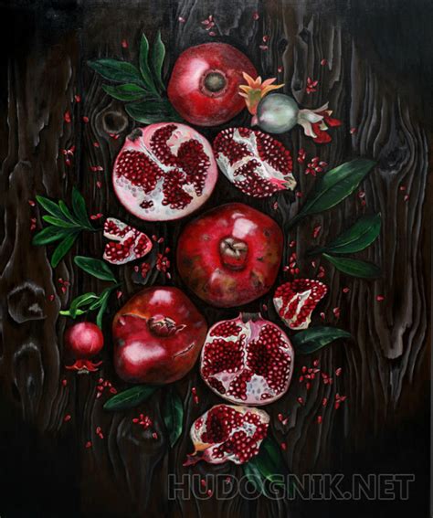 Картина гранат Размеры 80x100 Год 2022 Цена 36400 рублей Художник