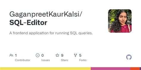github gaganpreetkaurkalsi sql editor a frontend application for running sql queries