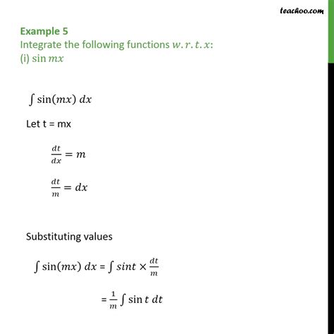 Example 5 I Integrate The Function Sin Mx Integration Class 12