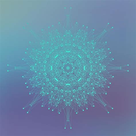 Premium Vector Geometric Abstract Form With Connected Lines And Dots