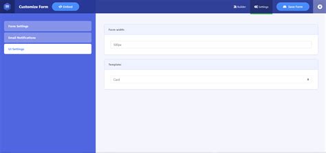 Customize Form Settingsui Settings Live Forms