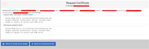 An Error Appears When I Request An Ssl Certificate Request Failed Web