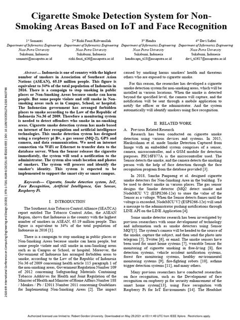 Cigarette Smoking Detection Pdf