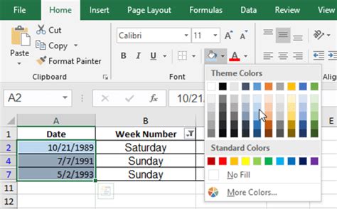 How To Highlight All The Nonworking Days In Excel Spreadsheet My