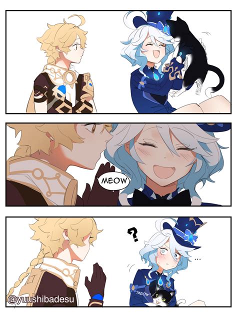 Aether And Furina Genshin Impact Drawn By Yuushiba Danbooru