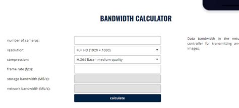 The Bandwidth Calculation Formula For A Camera Huawei Enterprise