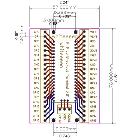 Buy Whiteeeen Pi Pico Breakout Terminal 3 81 For Raspberry Pi Pico
