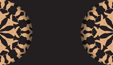 고급 패턴이 있는 블랙 컬러의 프린트 디자인 엽서를 위한 직사각형 템플릿 텍스트와 빈티지 장식품을 위한 장소로 초대준비 0명에 대한 스톡 벡터 아트 및 기타 이미지 Istock