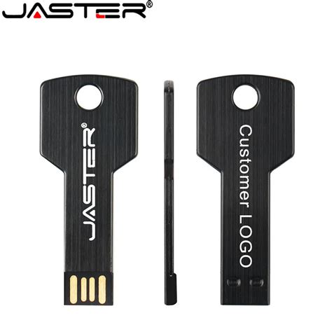 JASTER USB 2 0 Keychian Metal Key Shape Usb Flash Drive Memory Stick Pendrive 4GB 8GB 16GB 32GB