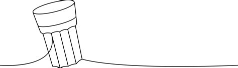 Beer Glass One Line Continuous Drawing Pub Vector Image