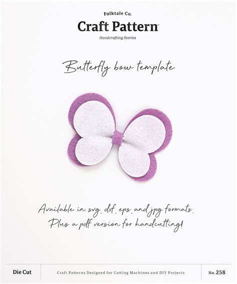 Butterfly Bow Template Svg Bow Svg Bow Template Hair Bow Etsy