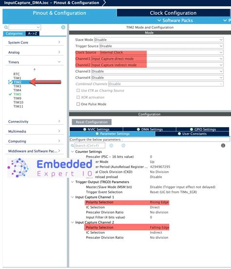 Stm32 Timers Applications Input Capture Using Dma Measure Frequency And Duty Cycle