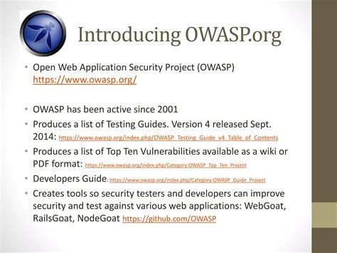 Introduction To Owasp Ppt