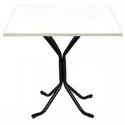 Mesa Retangular Preta com Tampo em MDF branco FW Locação de Móveis