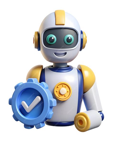 Ai Robot And Quality Assurance System Icons In Realistic Vector Design For Photo Stock Concept