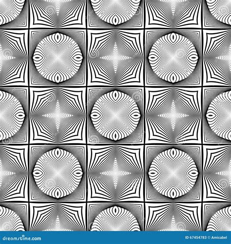 Design Seamless Monochrome Geometric Pattern Stock Vector Illustration Of Ornament
