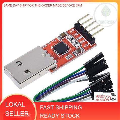 Jual Ready Stock Cp2102 Usb 2 0 To Ttl Module Serial Converter Adapter Module Usb To Ttl
