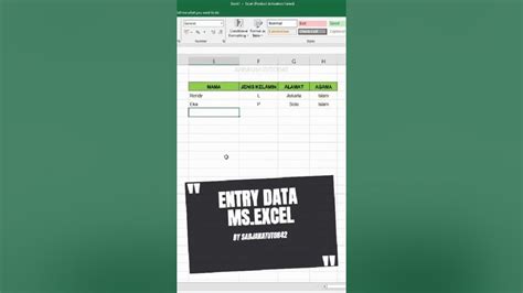 Entry Data Belajarmicrosoftoffice Exceltips Exceltricks
