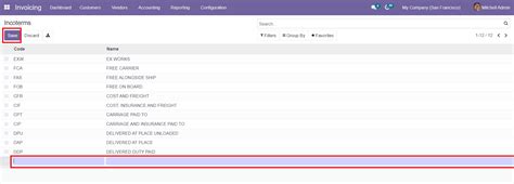 Odoo Incoterms In Invoicing Odoo V Community Edition