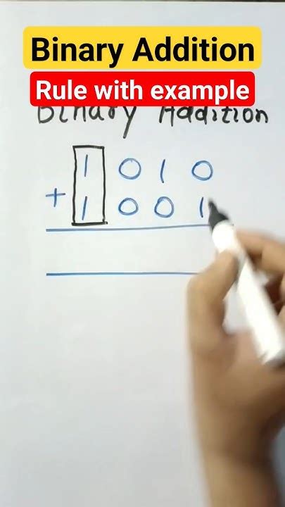 Binary Addition Rule With Example Youtubeshorts Trending Shorts Shortsfeed Viral Short